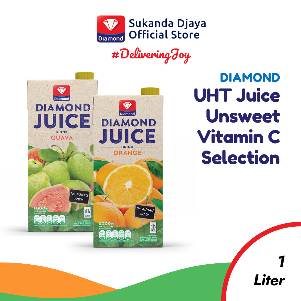 Jual Diamond UHT Juice Unsweet 1 L Vitamin C Selection | Shopee Indonesia