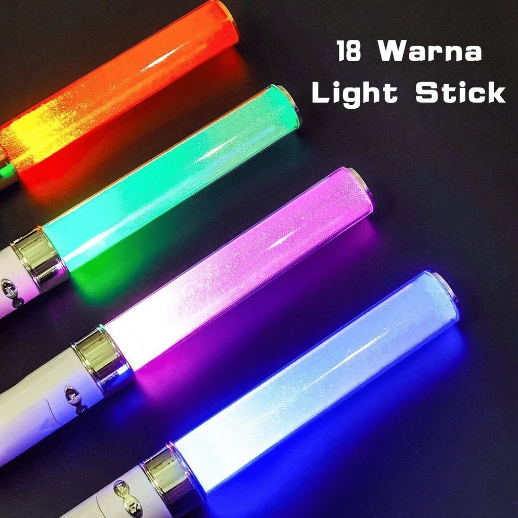 Jual Light Stick Konser LED 18 Warna Pola Lampu Tongkat Perubahan Warna ...