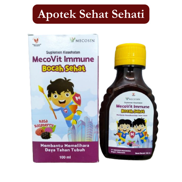 Jual MECOVIT IMMUNE BOCAH SEHAT 100ML Rasa Rasberry | Shopee Indonesia