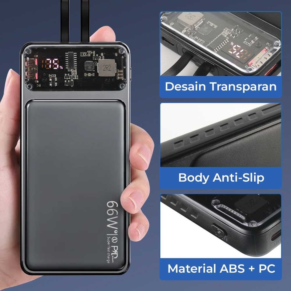 Jual Shark Power Bank Fast Charging Dual Port PD 66W 10000mAh - KP103 ...