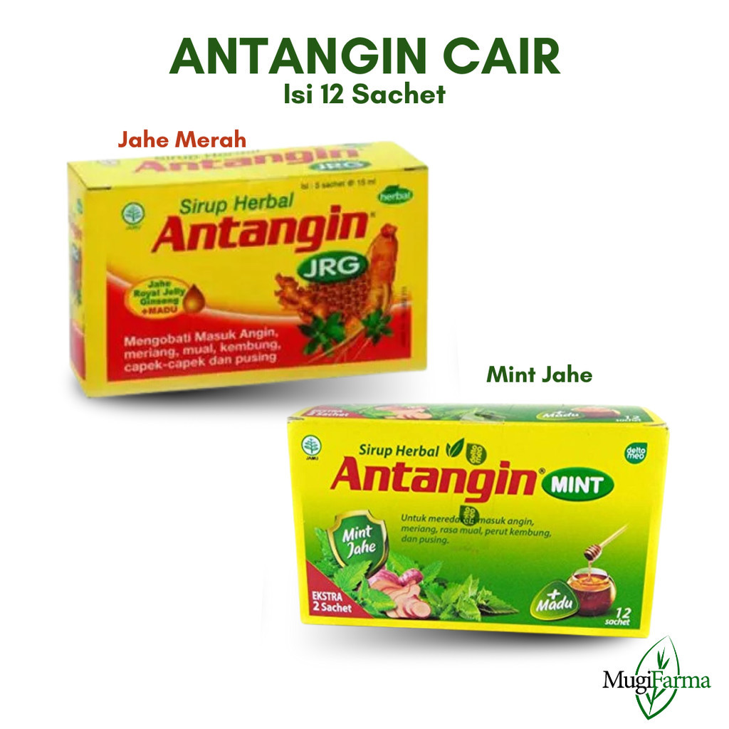 Jual Antangin JRG Cair Jahe Merah dan Extra Mint Isi 12 Sachet 15ml ...