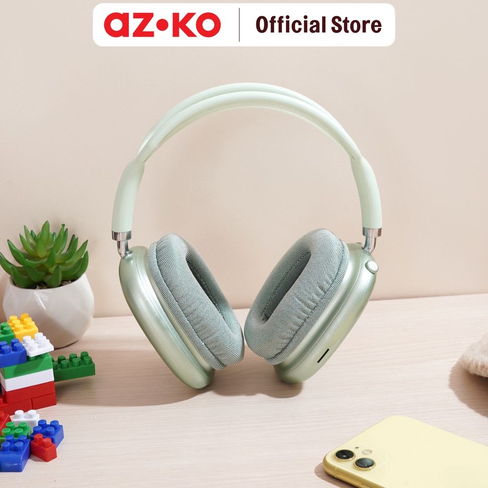 Jual AZKO Ataru Headphone Bluetooth V5.3 - Hijau on ear headphones ...
