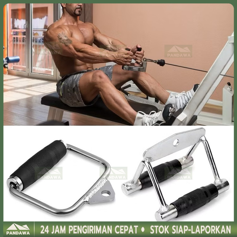 Jual D Handle Dual Seated Row Handle Tricep Grip Gym Exercise Handles ...