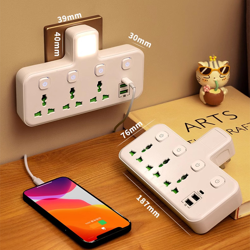 Jual EU US UK Plug Universal Outlet Power Strip Multitap AC Separate ...