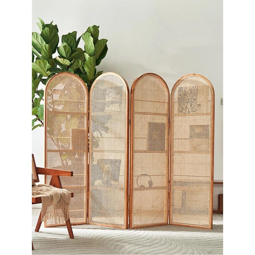 Jual Japanese style screen partition living room rattan modern ...