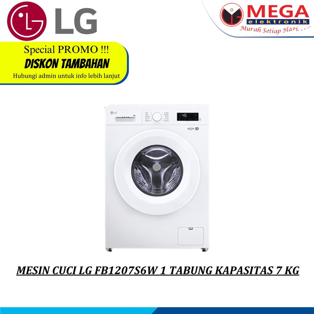 Jual MESIN CUCI LG FB1207S6W 1 TABUNG KAPASITAS 7 KG | Shopee Indonesia