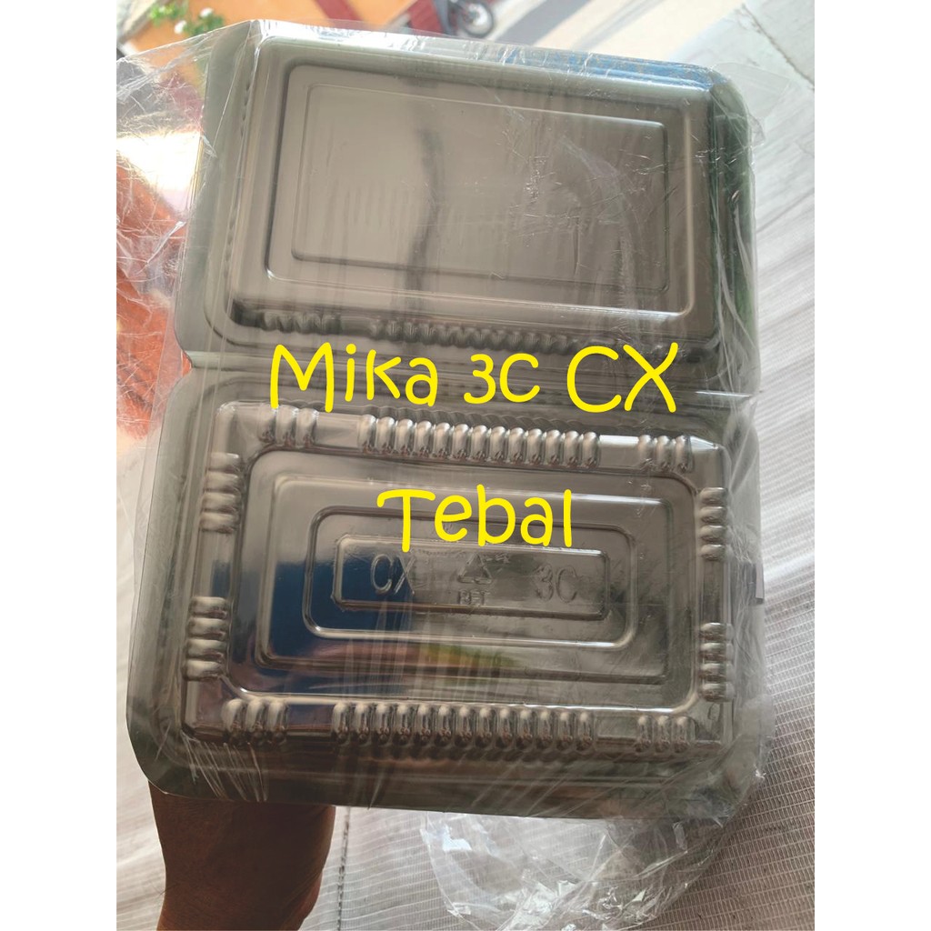 Jual PPS1- Mika 3C cx / Mika 3C Tebal (isi 100 pcs)/ mika nasi campur ...