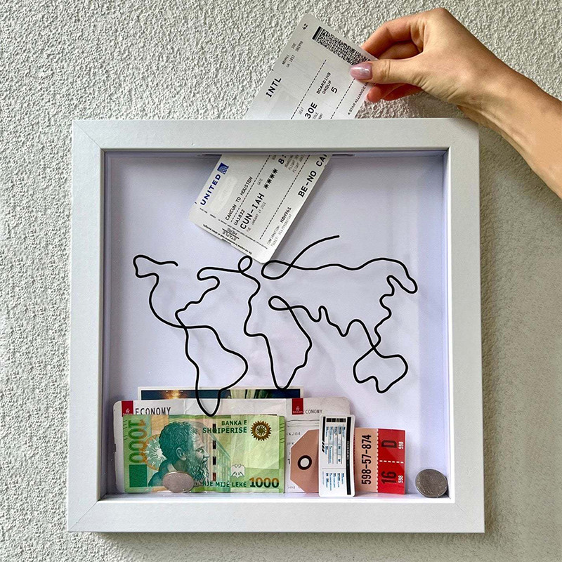 Jual Adventure Archive Boxes Travel Ticket Shadow Box With Slot Memory ...