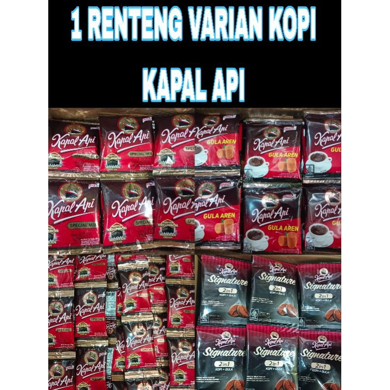Jual kopi sachet KOPI RENTENGAN kapal api sepecial mix kapal api gula ...