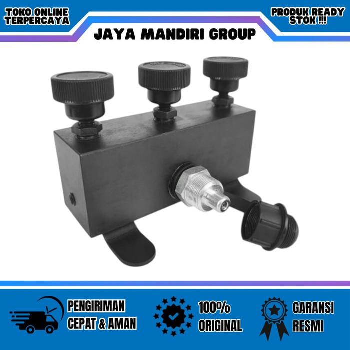 Jual 700 bar 3 Port 3/8" Hydraulic Manifold Cabang 3 Hidrolik 70 MPa ...