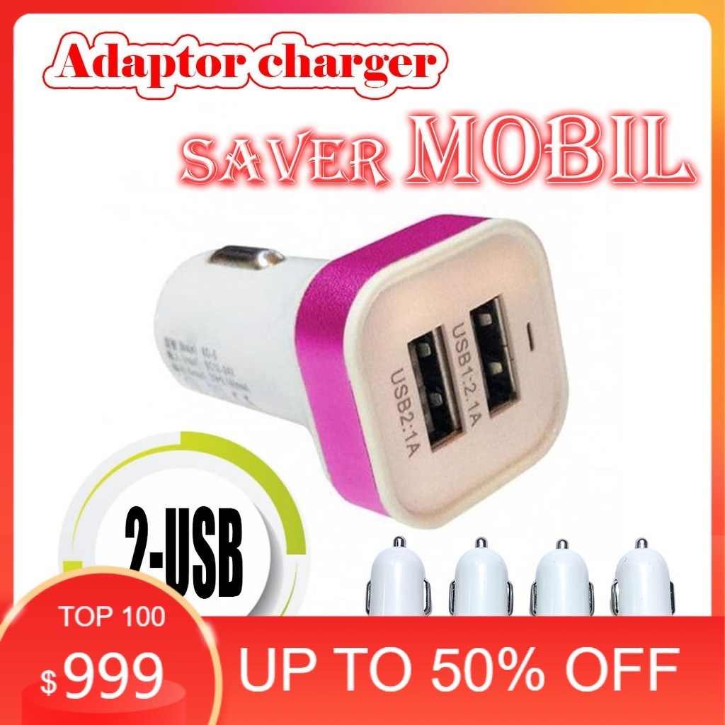 Jual ADAPTOR CHARGER SAVER MOBIL 2 USB KUALITAS TERBAIK . | Shopee ...