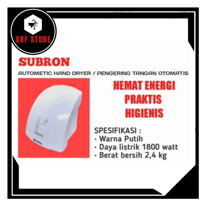 Jual Hand Dryer Subron Sensor Otomatis/Pengering Tangan Otomatis Subron ...