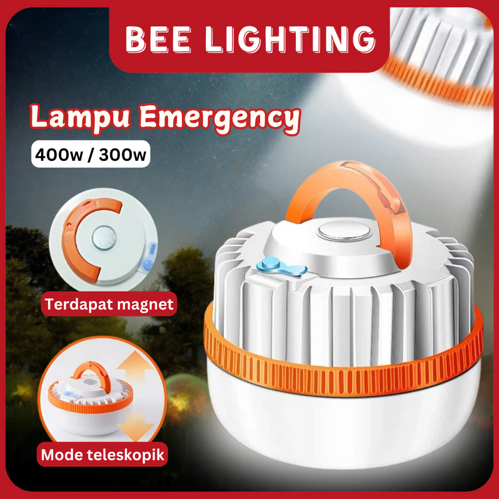 Jual BEE LIGHTING (GARANSI 1 TAHUN) Lampu Emergency 400wat 600wat lamp Superterang+magnet Lampu ...