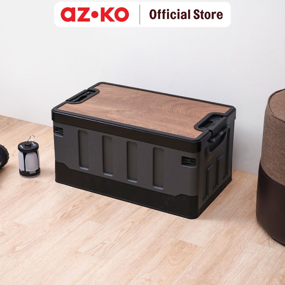 Jual AZKO Maxbuilt Kotak Penyimpanan Lipat - Hitam/Abu-Abu Wadah Kotak ...