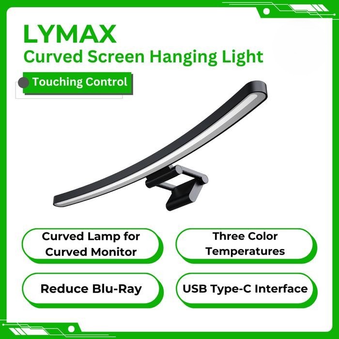 Jual LYMAX Curved Screen Hanging Light Lampu Desktop Monitor Bar Lamp ...