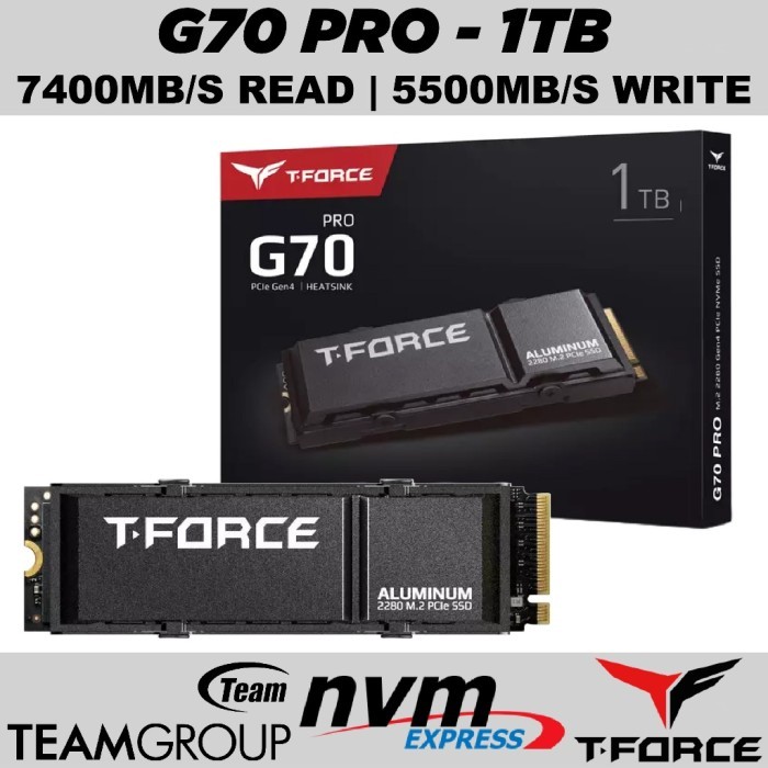 Jual SSD Team T-Force G70 PRO with Aluminum Heatsink 1TB - SSD Internal ...