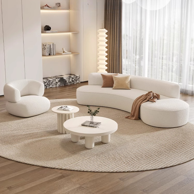 Jual Lazy Modern Living Room Sofas Puffs Tiny House Comfortable Curved ...