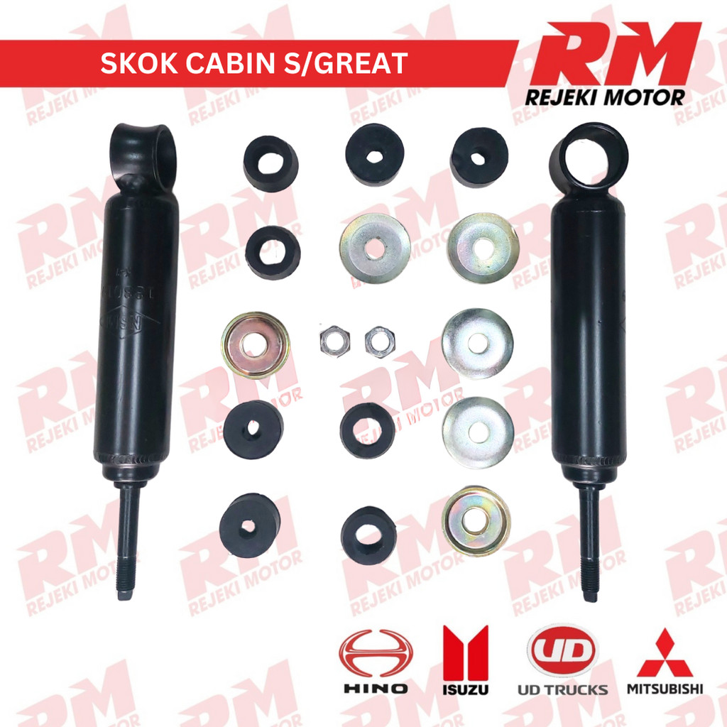 Jual SHOCK KABIN DEPAN BELAKANG FUSO 6D22 6D40 SUPER GREAT 133019 ...