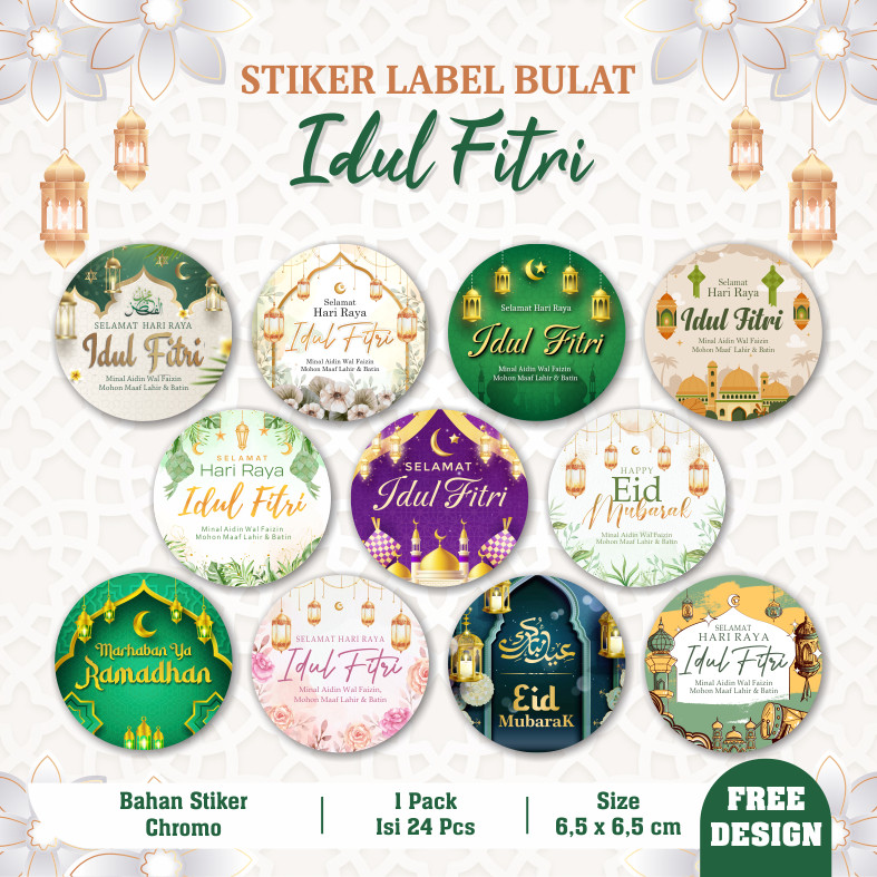 Jual STIKER LEBARAN BULAT (isi 24 Pcs) / Sticker Segel Toples Parcel ...