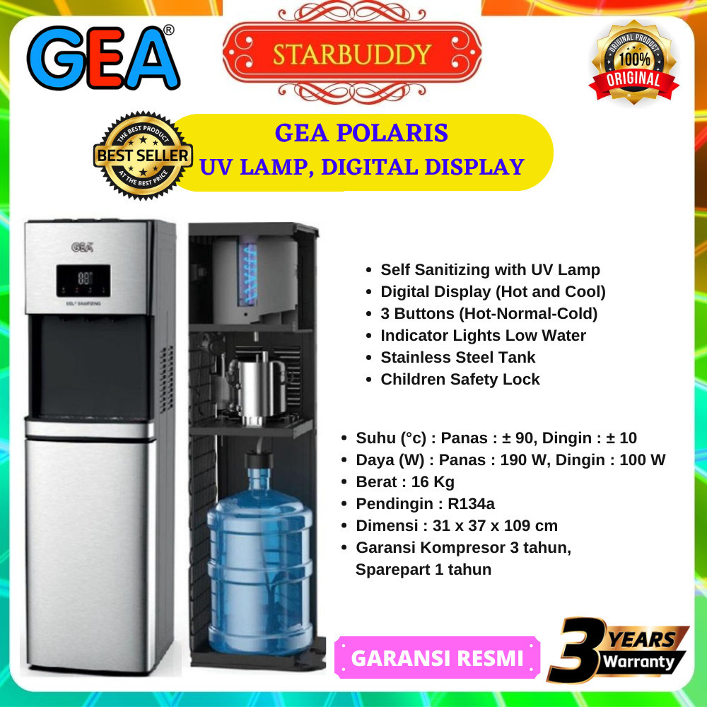 Jual DISPENSER GEA POLARIS UV GALON BAWAH | Shopee Indonesia