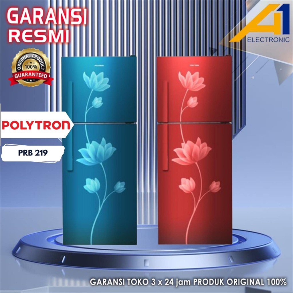Jual POLYTRON Kulkas PRB219 / PRB 219 R/B , Metal Door 2 Pintu 210 L ...