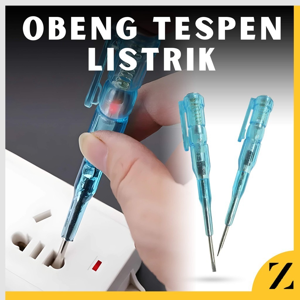 Jual Obeng tespen test pen listrik merah lampu testpen | Shopee Indonesia