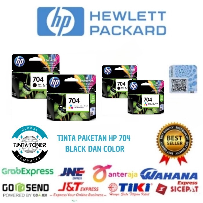 Jual TINTA PAKETAN HP 704 BLACK DAN COLOR ORIGINAL | Shopee Indonesia