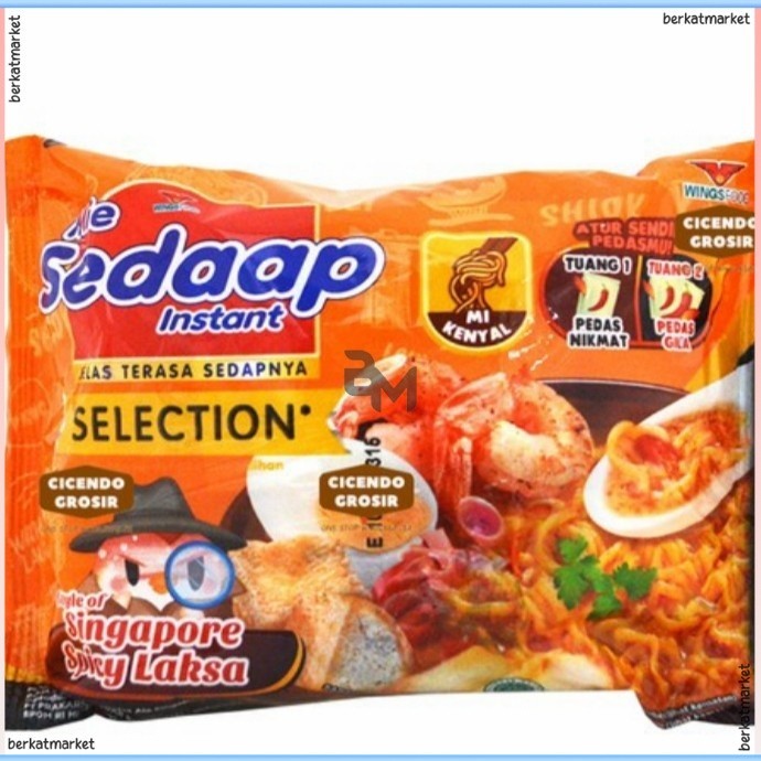 Jual MIE KUAH SEDAAP SELECTION SINGAPORE SPICY LAKSA 83GR MI SEDAAP ...