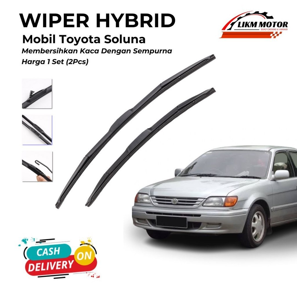 Jual Wiper Hybrid Toyota Soluna Blade 1 Set Kiri dan Kanan Sepasang ...