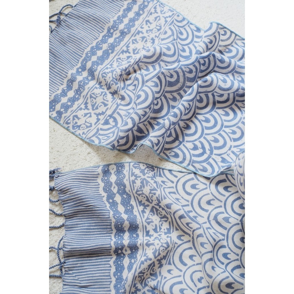 Jual BATIK RATU - Scarf Batik TCGR Ombak Grey | Shopee Indonesia