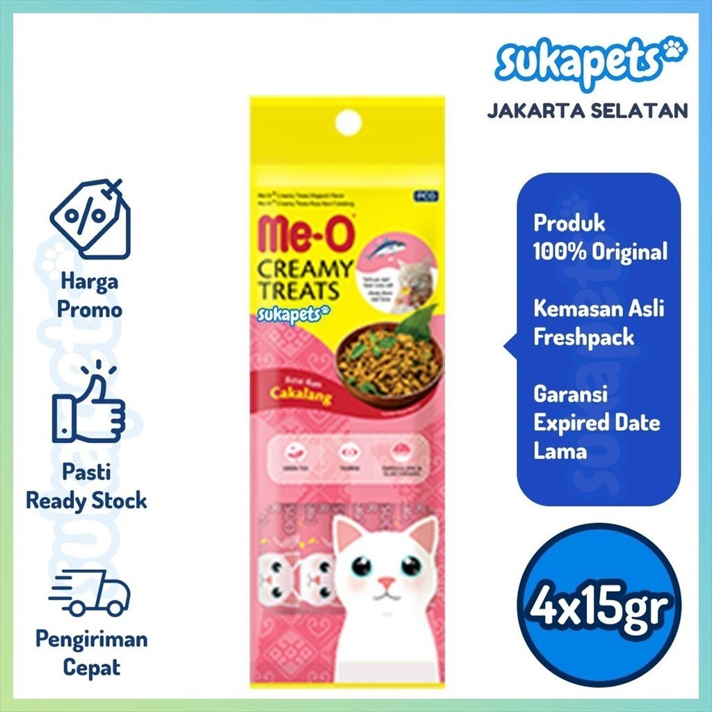 Jual Meo Creamy Treats Snack Kucing Katsuo Flavor 4x15gr | Shopee Indonesia