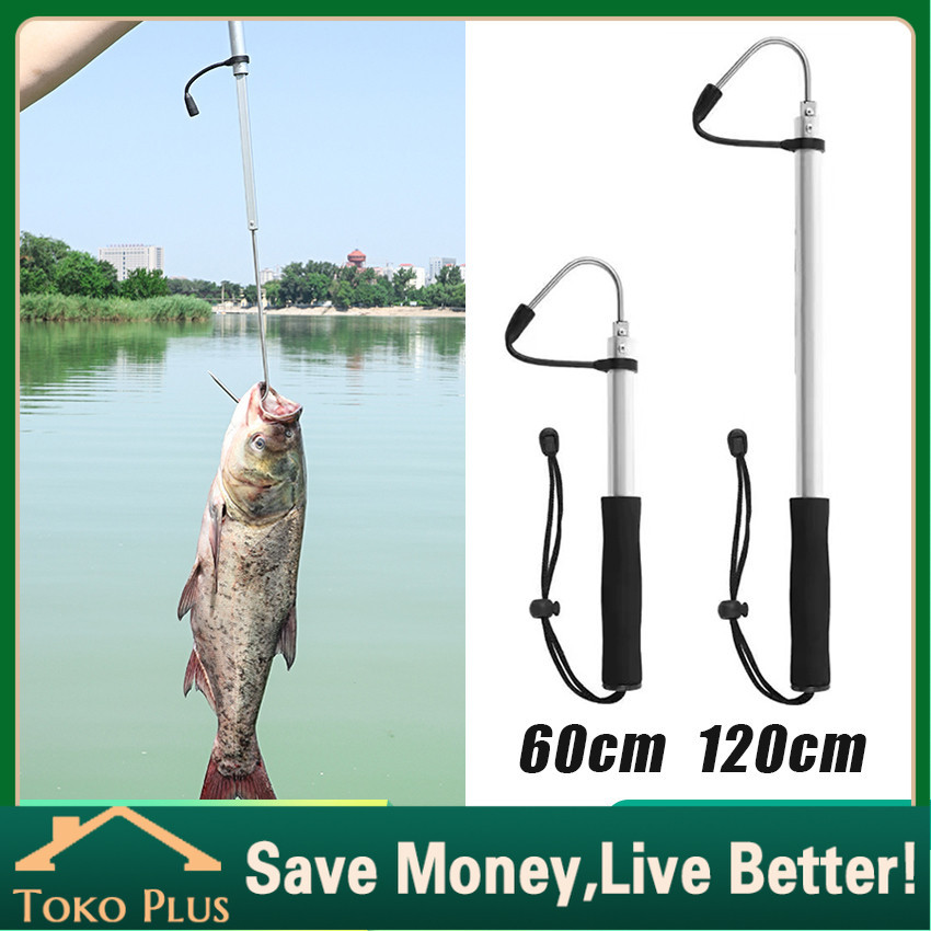Jual 120CM Gancu Ikan Teleskopik Aluminium Stainless Pengait Ikan ...