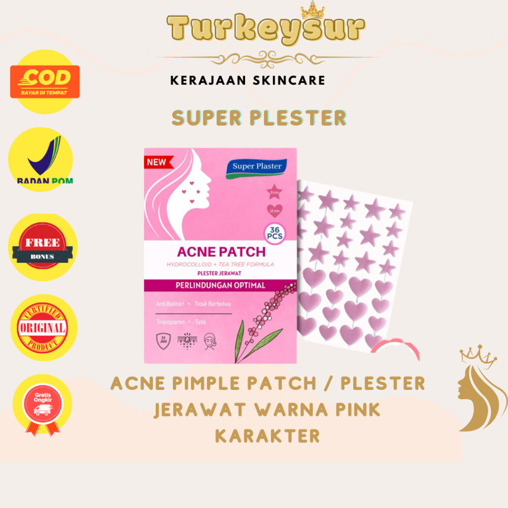 Jual Super Plester Acne Pimple Patch / Plester Jerawat Warna Pink ...