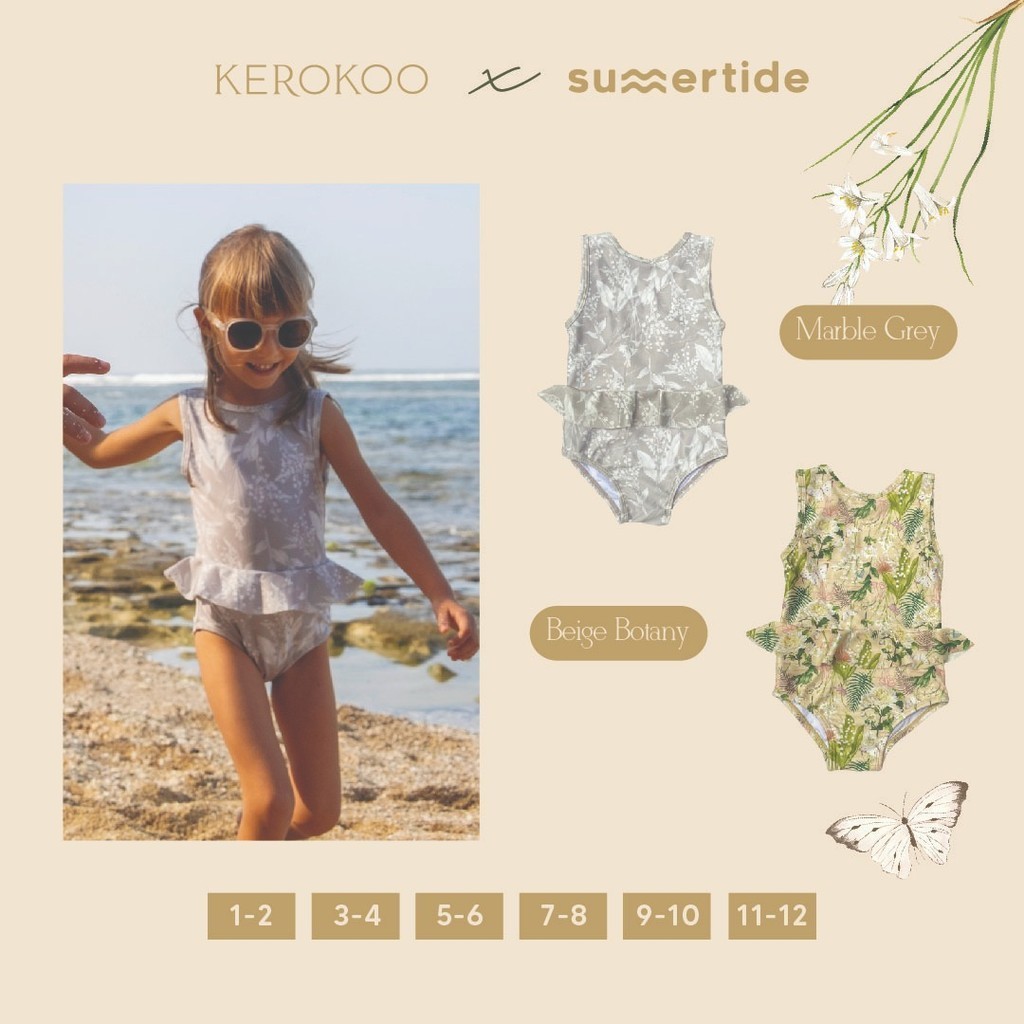 Jual Summertide x Kerokoo Girls Peplum One-Piece | Shopee Indonesia