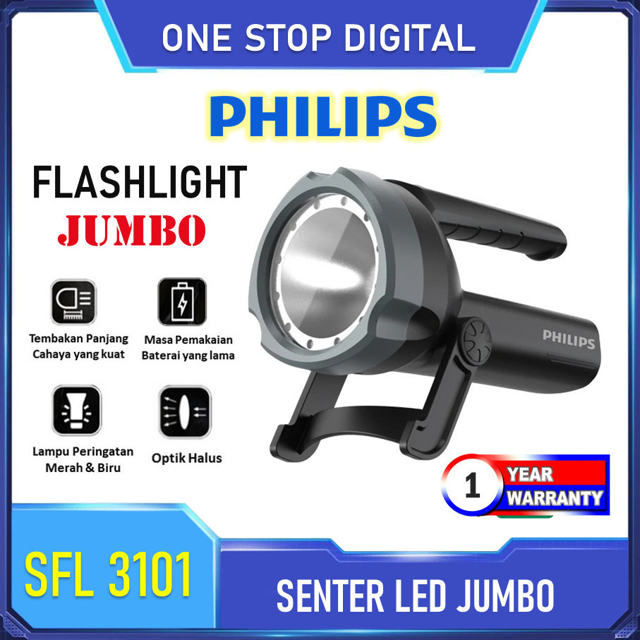 Jual Philips SFL3101 Flashlight Senter Led Jumbo Super Terang / Senter ...