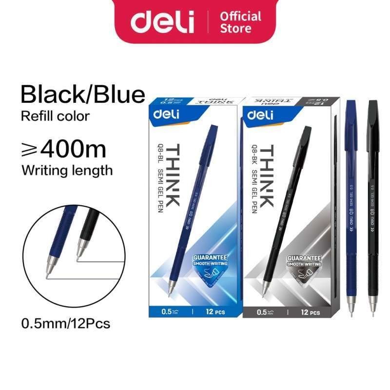 Jual Pulpen Semi Gel Deli Think 0.5mm - EQ8 | Shopee Indonesia