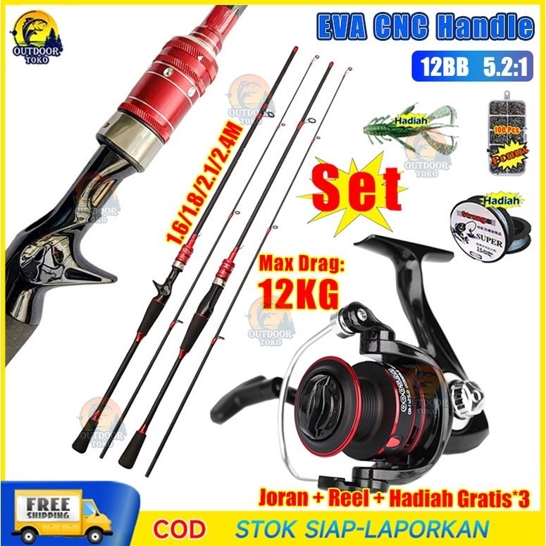 Jual Pancing Set 1.8m Spinning Casting Joran Pancing And Reel Pancing Murah Pemutar Reel Pancing ...