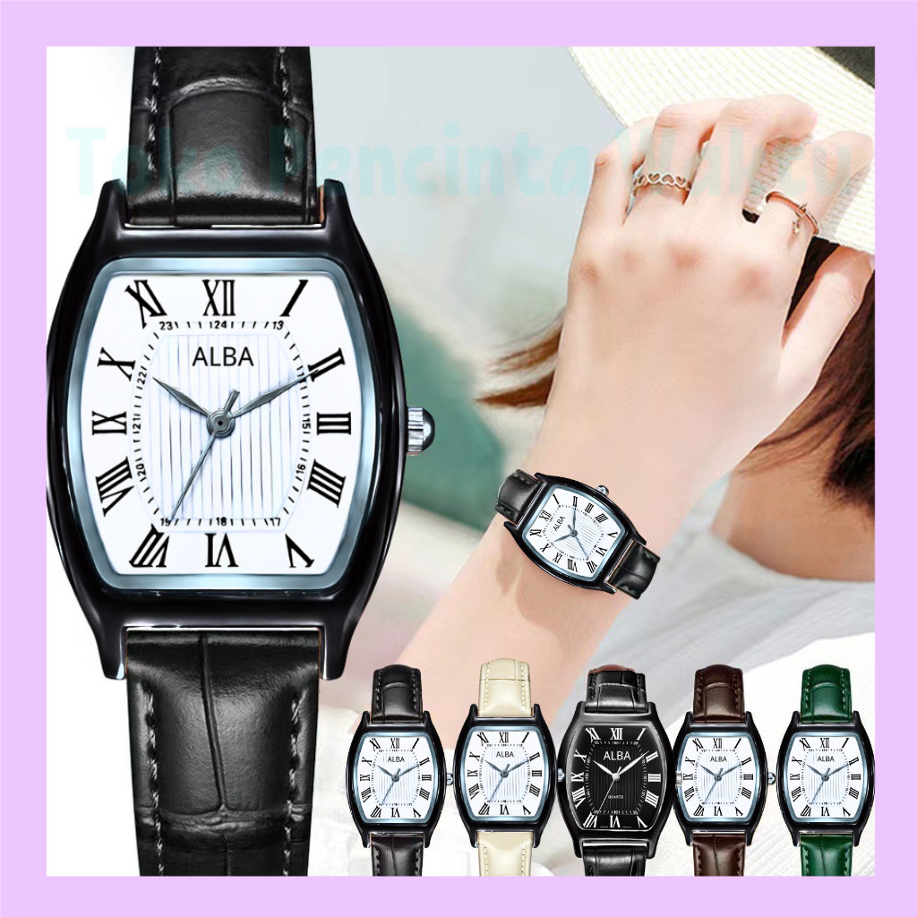 Jual 【Impor Asli】Jam Tangan Fashion Wanita, Tali Kulit, Dial Klasik ...
