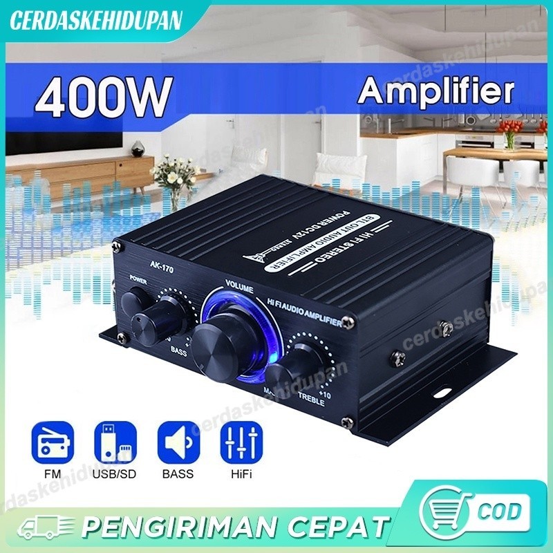 Jual 400w Mini Audio Amplifier Home Amplifier Bluetooth-free Auto ...