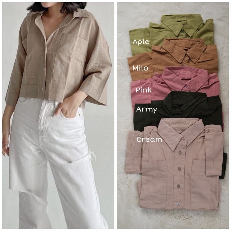 Jual Alta outer kemeja crop | Shopee Indonesia