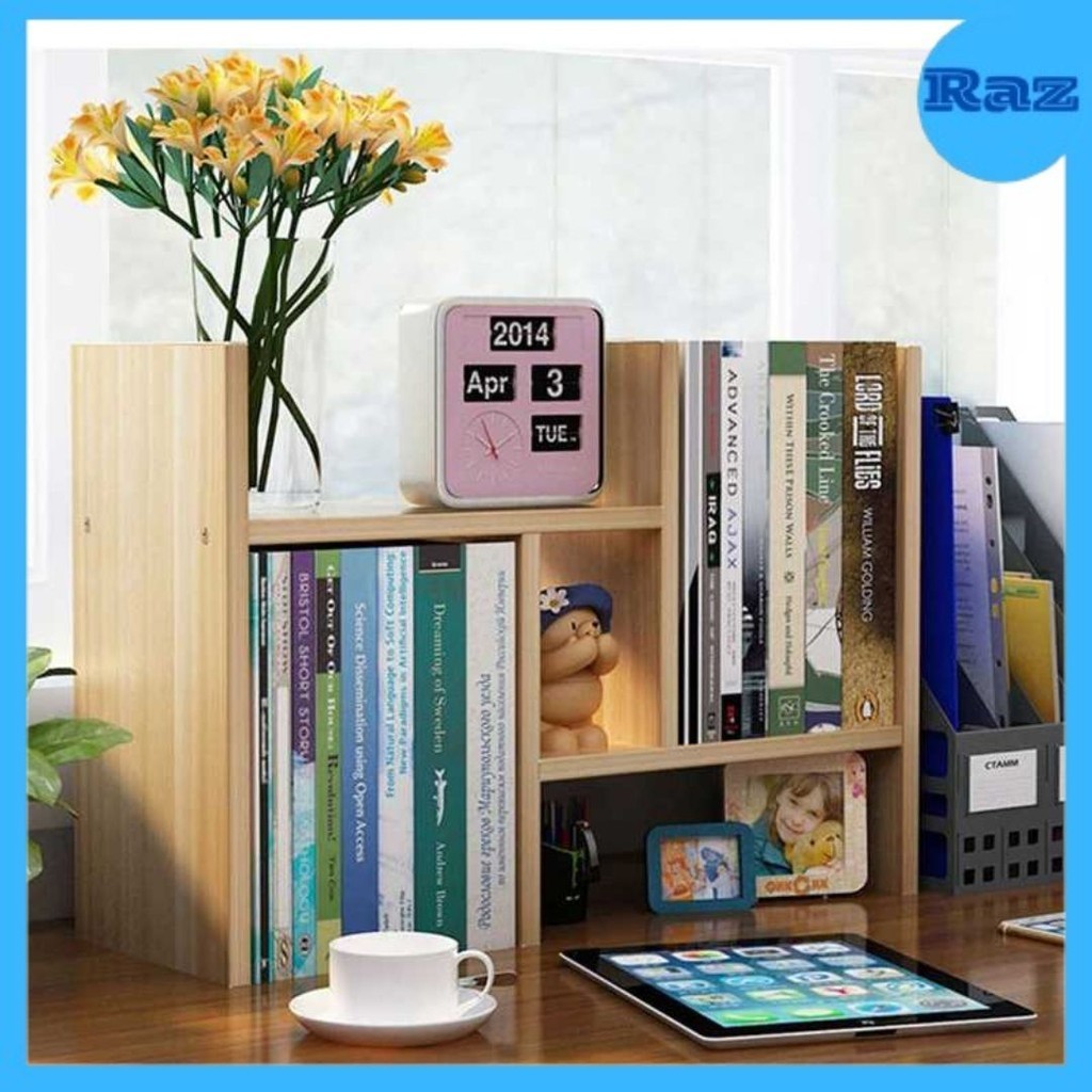 Jual Rak Buku Meja Minimalis Rak Buku Mini Rakit DIY Table Bookshelf ...