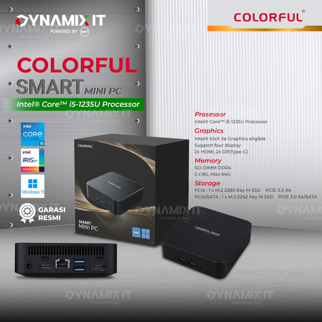Jual Colorful SMART Mini PC Intel Core i5-1235U | 8GB DDR4-3200 | Shopee Indonesia