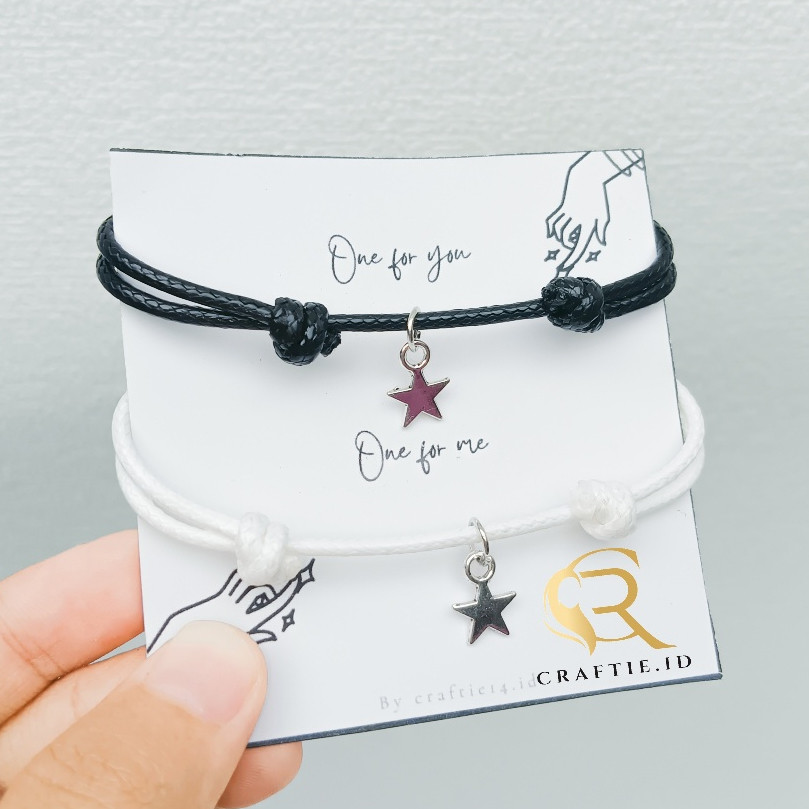 Jual TERMURAH RR_ACCECORIS ||GELANG COUPLE BINTANG SILVER / GELANG TALI ...