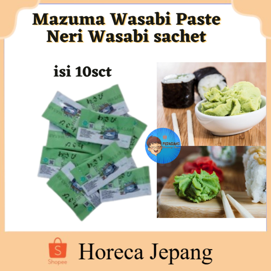 Jual Mazuma Wasabi Paste Neri Wasabi 10 sachet / Wasabi Sachetan isi 10 ...