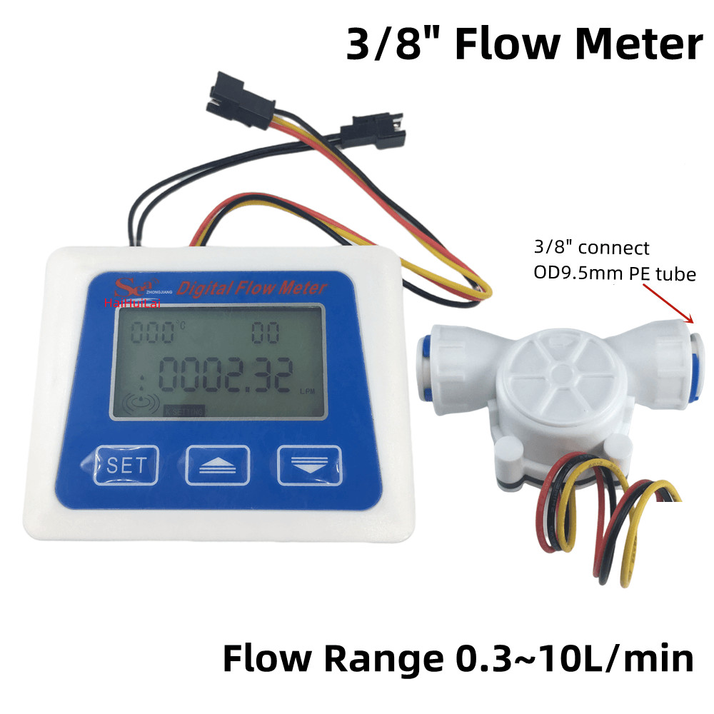 Jual Digital LCD Display Water Flow Sensor Meter Flowmeter Totalmeter ...