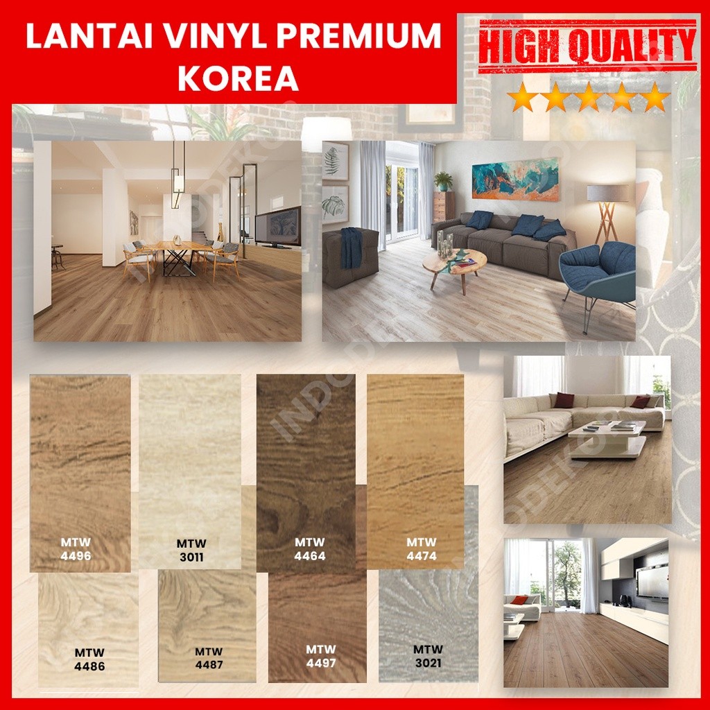 Jual Lantai Vinyl Kayu Premium Korea 3MM -Vynil Lantai Mewah Khusus ...