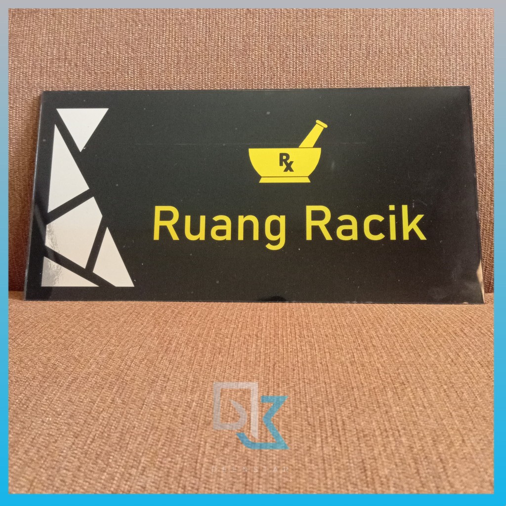 Jual Akrilik ruang racik, Akrilik nama ruangan, Akrilik tempel, Akrilik ...
