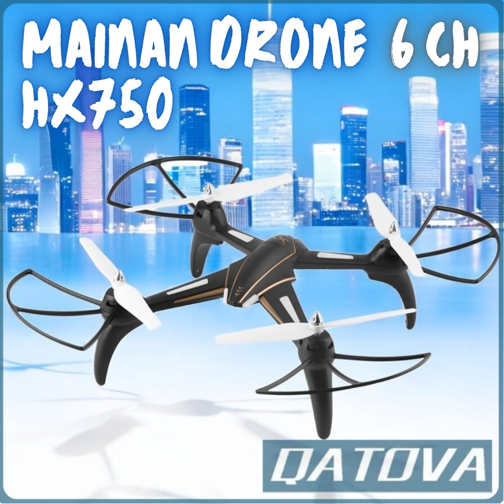Jual QATOVA HX750 DRONE 6CH REMOTE CONTROL DRONE TERBANG FLIP KAMERA ...