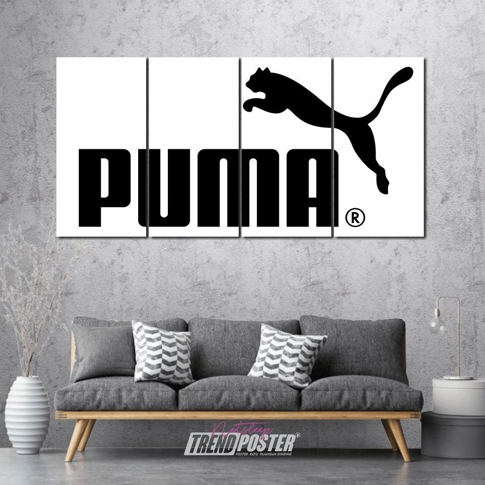 Jual Poster Dinding logo Puma Wall decor Poster kayu brand PUMA SPORTS ...