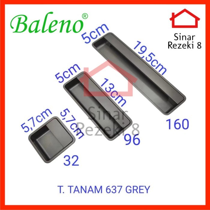 Jual Handle Tanam Baleno 637 Dark Gray / Grey Pintu Sliding Laci ...